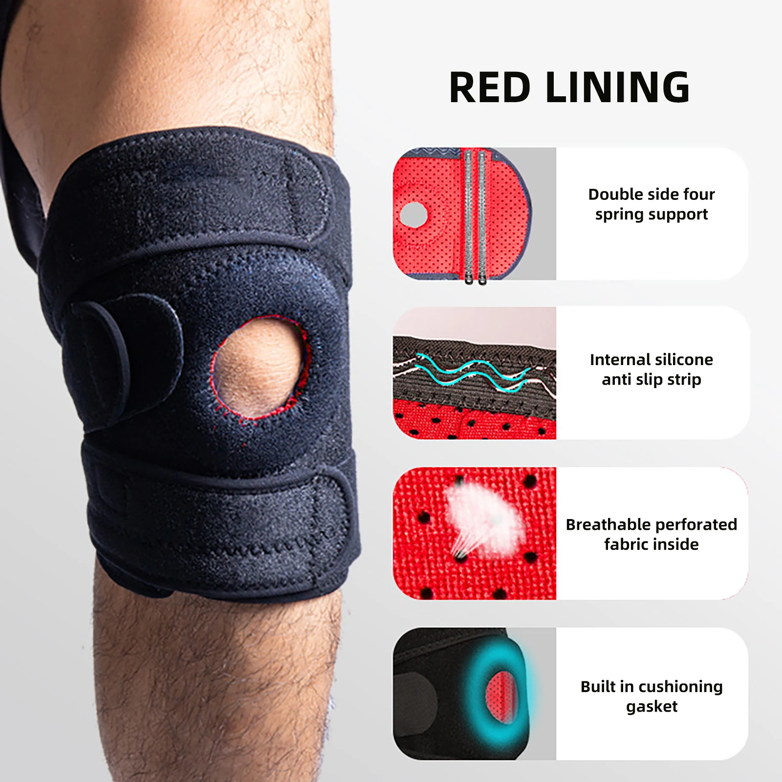 1PC-Fitness-Knee-Support-Patella-Belt-Elastic-Bandage-Tape-Sport-Strap ...