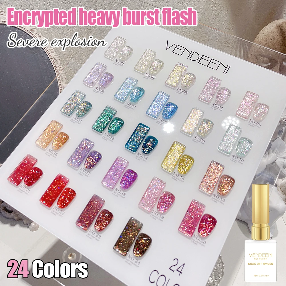 Vendeeni-24-Color-Set-High-Density-Glitter-Gel-Nail-Polish-Explosive ...