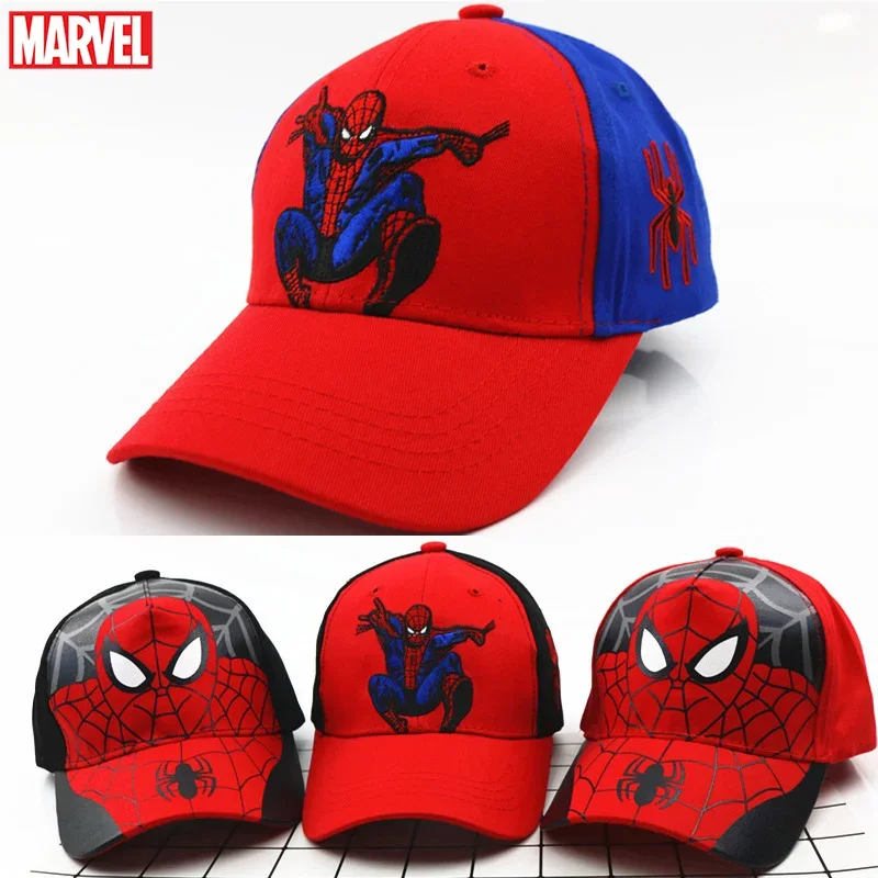 Marvel Anime Figure Spiderman Baseball Cap Adjustable Cartoon Figure ...