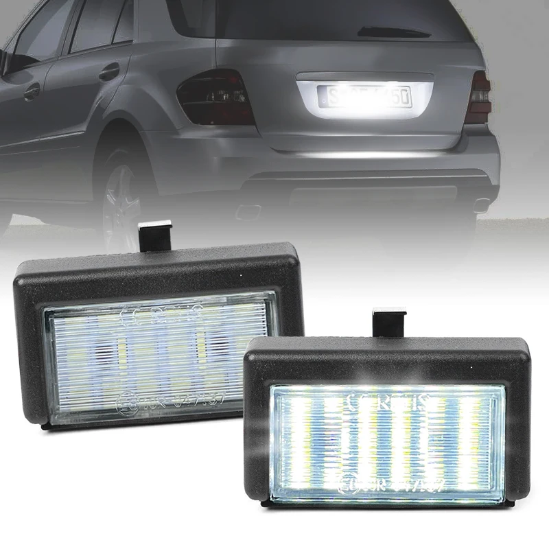 2Pcs For Benz W164 X164 Smart Roadster 452 White LED Number License ...