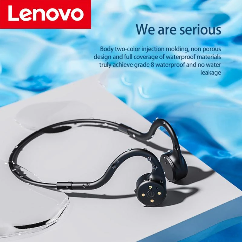 Lenovo X5 Bone Conduction Headphones Swimming Sports Waterproof Hifi ...