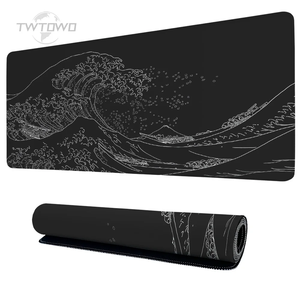 Mouse-Pad-Gaming-Black-Waves-XL-Custom-HD-Home-Large-Mousepad-XXL ...