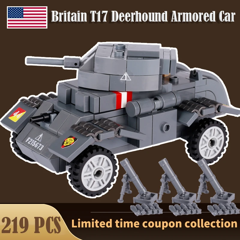 WW2-Military-T17-Deerhound-Armored-Car-Model-Building-Blocks-WW1 ...