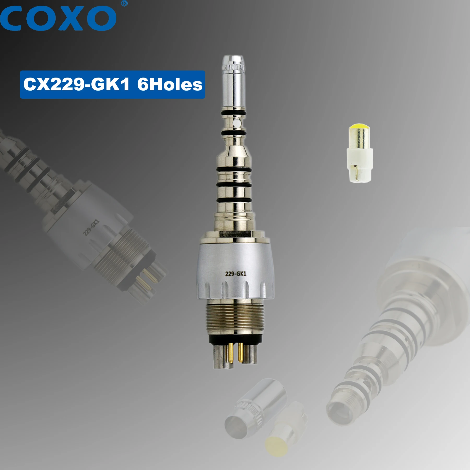 COXO Dental LED Coupler Coupling 6 Pin Adaptor Fit Kavo Multiflex Fiber ...