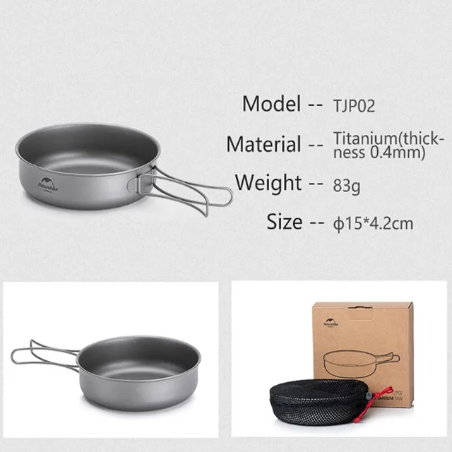 Naturehike Lightweight High Strength Titanium Cookware Outdoor Camping ...