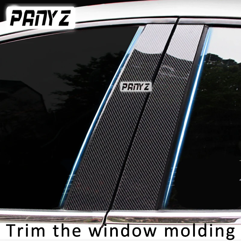 6Pcs-For-BMW-1-Series-E81-E82-F40-F21-F20-Black-Carbon-Fiber-Car-Door ...