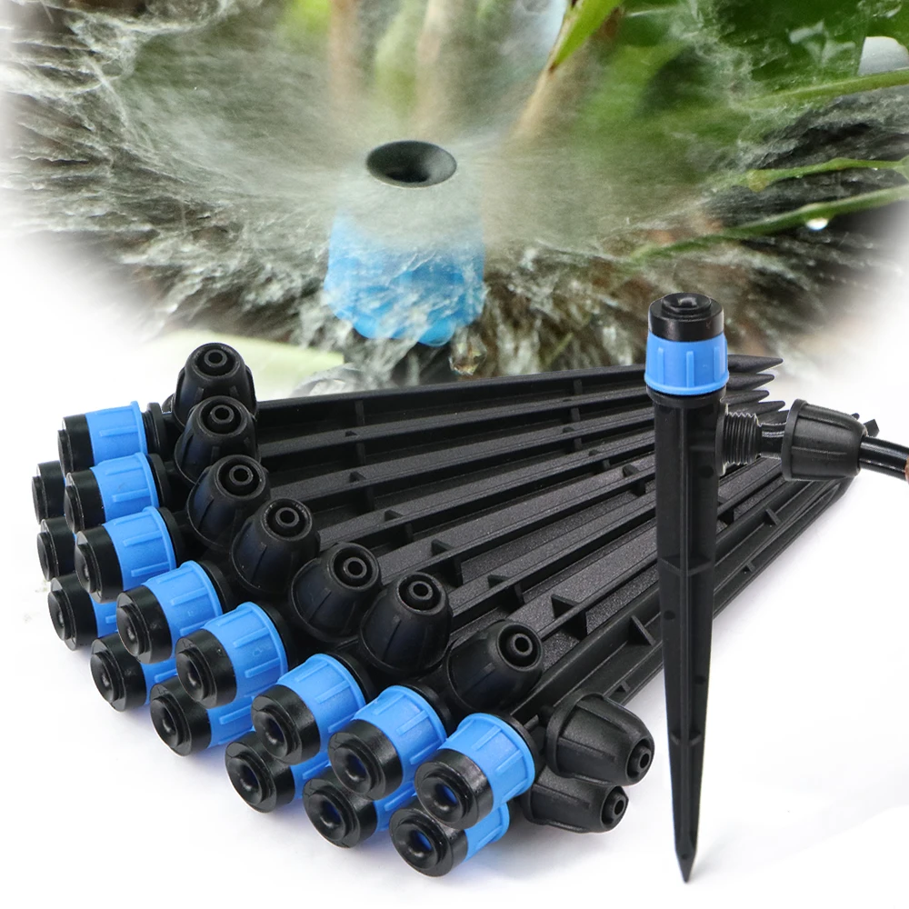 Garden 13cm Stake Drip Irrigation Sprinkler 360 Degrees Rotating Nozzle ...