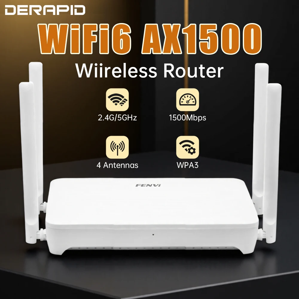 Fenvi AX1500 Wifi 6 Router Wireless Dual Band 2.4&5.8G 1500Mbos RJ45 ...