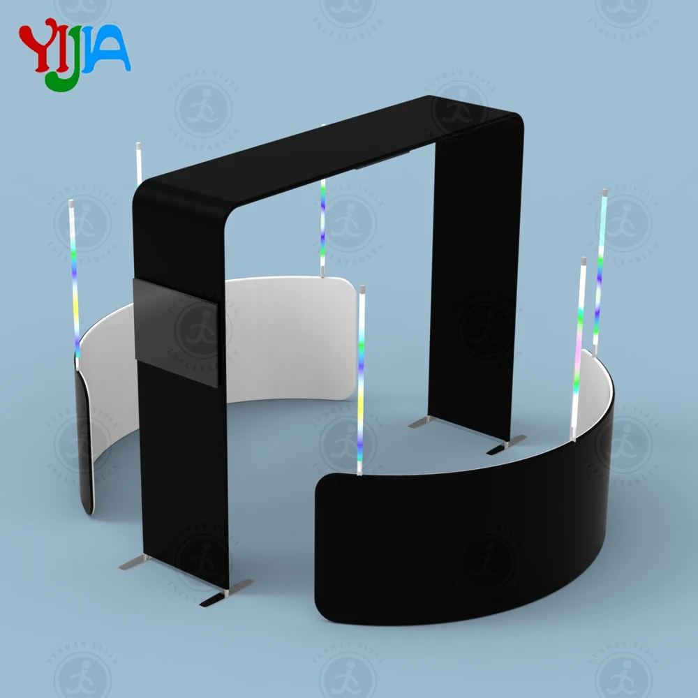 10ft-Combo-8FT-Dia-Custom-Print-Tension-Fabric-Covers-360-Photo-Booth ...