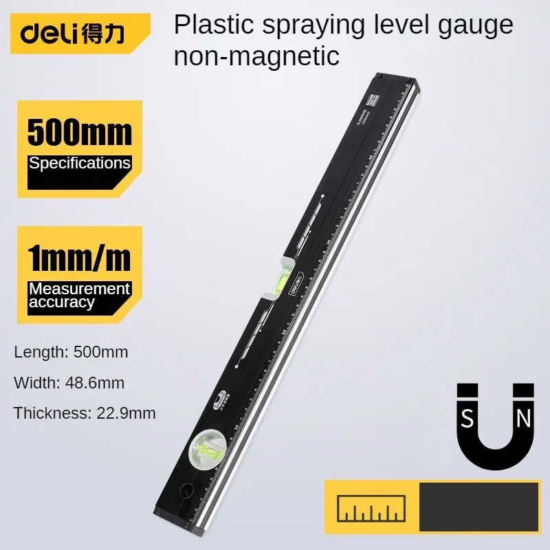 Deli-high-precision-level-ruler-3-4-500mm-household-aluminum-alloy ...
