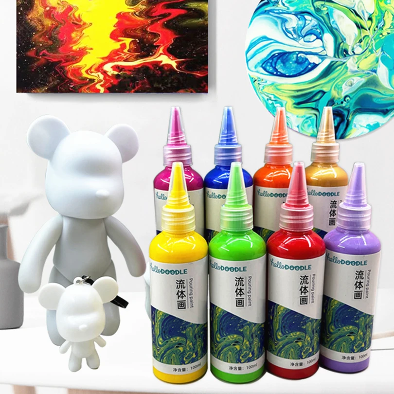LLD-20Colors-100Ml-Professional-Pouring-Acrylic-Paint-Fluid-Marbling ...