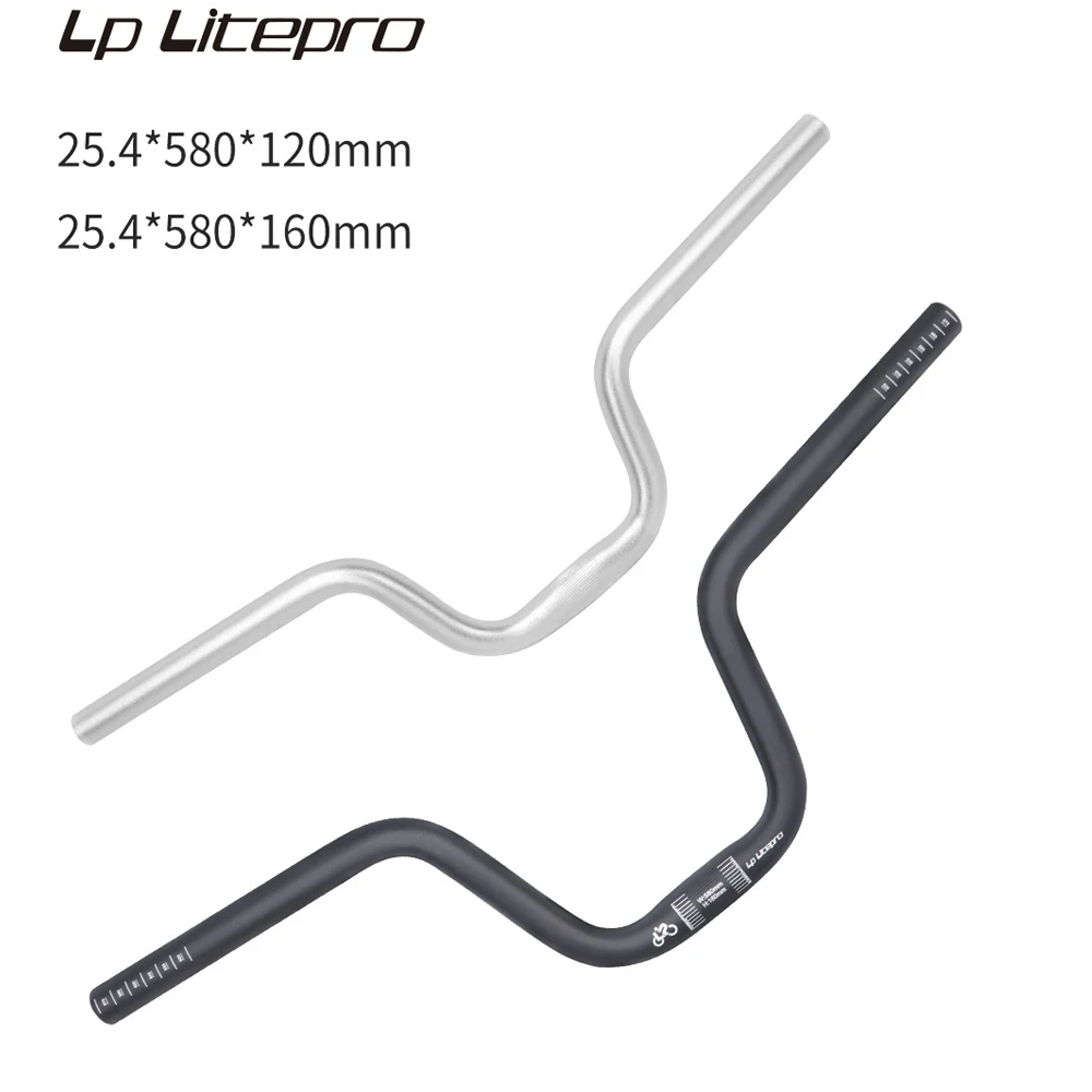 LITEPRO-25-4X580mm-M-Handlebar-for-Brompton-Folding-Bike-Height-120 ...
