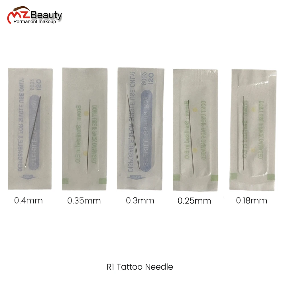 Disposable-R1Tattoo-Needles-1RL-Single-Round-For-Eyebrow-Eyeliner-Lips ...
