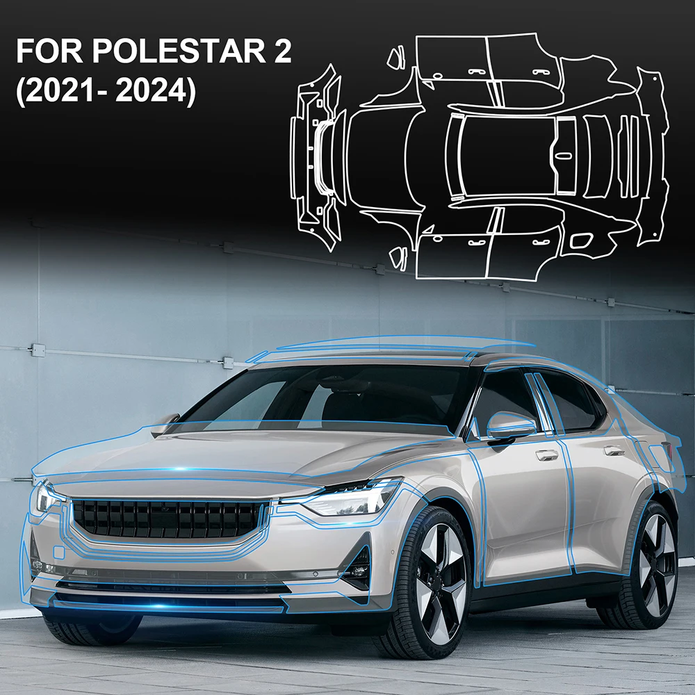 For-Polestar-2-2021-2024-Anti-Scratch-Protective-Film-TPU-Car-Body ...