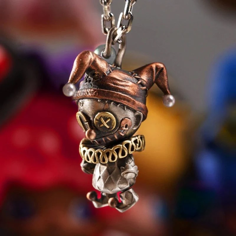 New-Clown-Doll-Pendant-Personality-Retro-Popular-Fashion-Silver ...