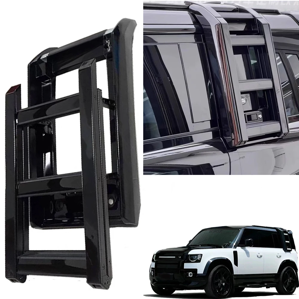 Gloosy-Black-Side-Access-Ladder-fit-for-Land-Rover-Defender-110-90-130 ...