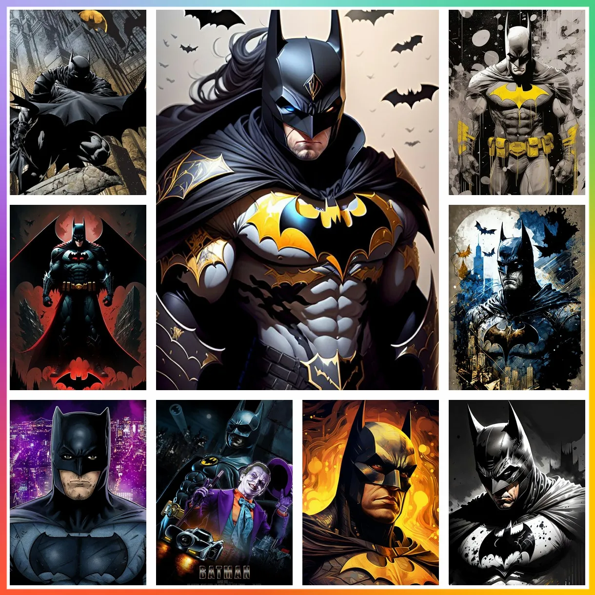 Comics Batman DC Diamond Painting New Pixel 5D DIY Art Mosaic ...