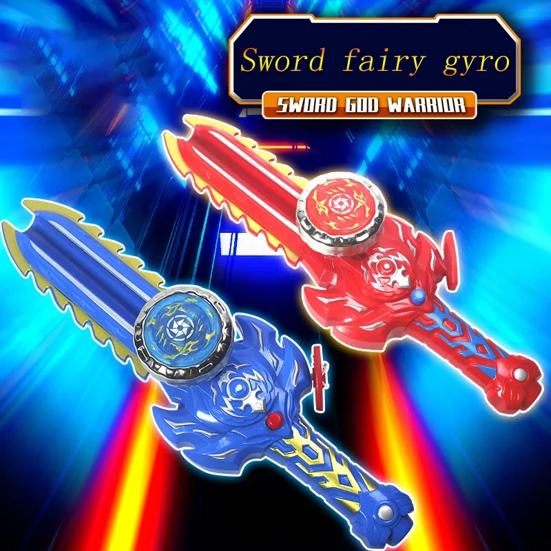 Gyro-Sword-Toy-Children-s-Pull-Rope-Gyro-Toy-Sword-Rotating-Luminous ...