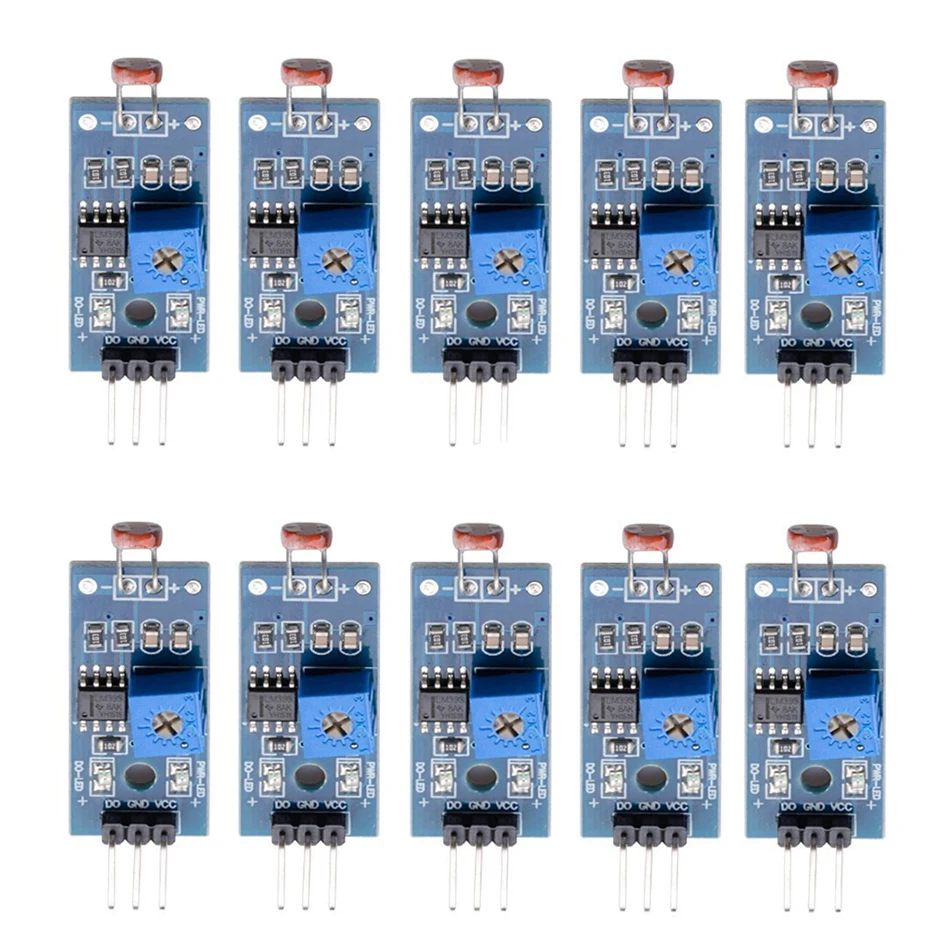 10-PCS-Photoresistor-Resistance-Module-Digital-Light-Intensity ...