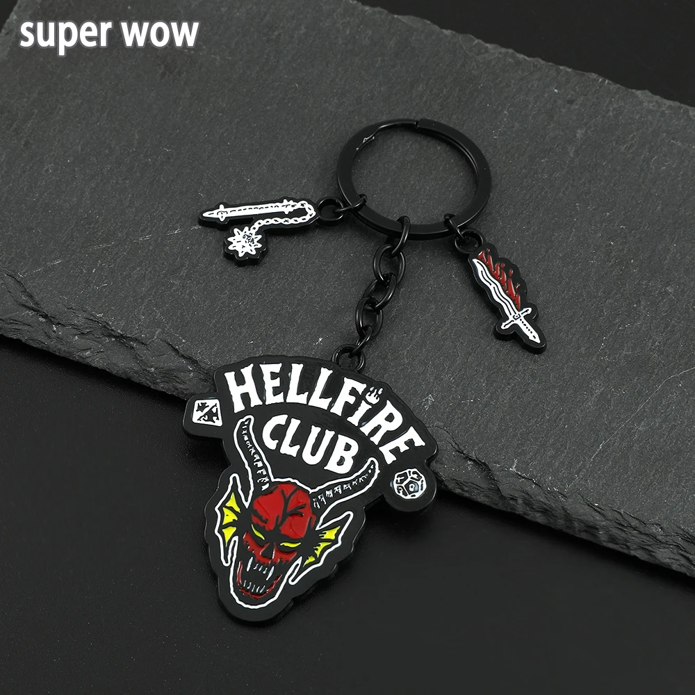 Hellfire-Club-Keychain-Eddie-Munson-Jewelry-Women-Men-Trinket-Key ...