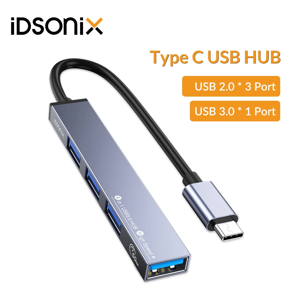 iDsonix USB 3.0 Hub Type C Hub 5Gbps Usb Splitter USB C Ultra Slim Portable Data Adapter Several ...