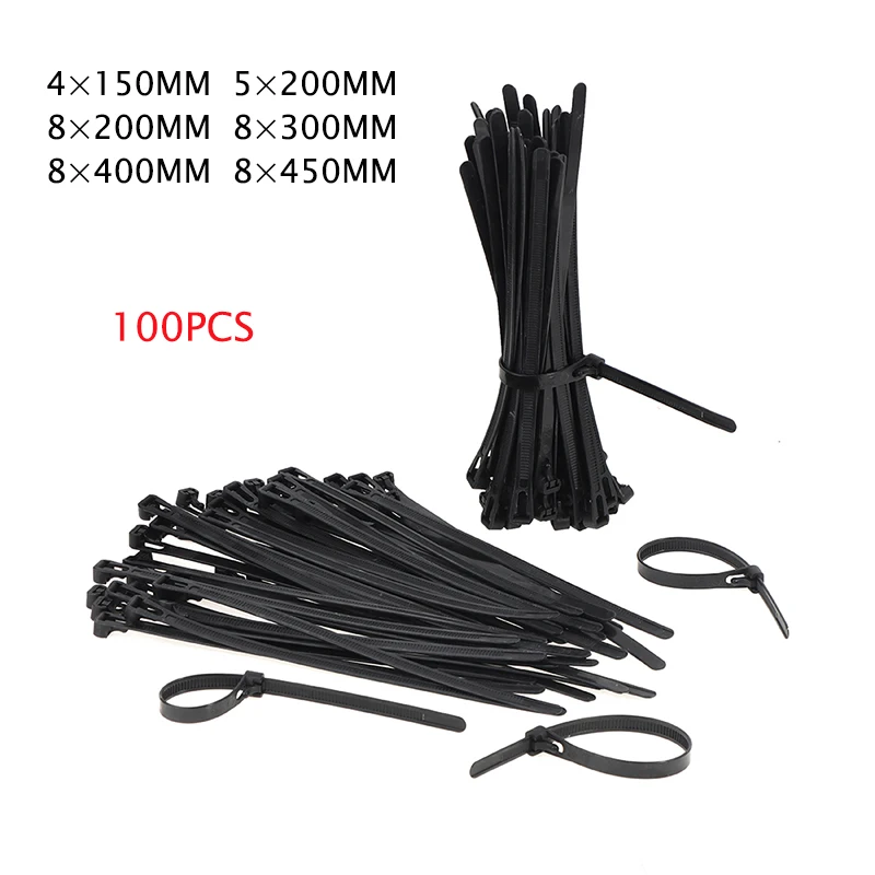 Self-locking-Plastic-Nylon-Cable-Tie-Black-Cable-Tie-Fastening-Ring ...