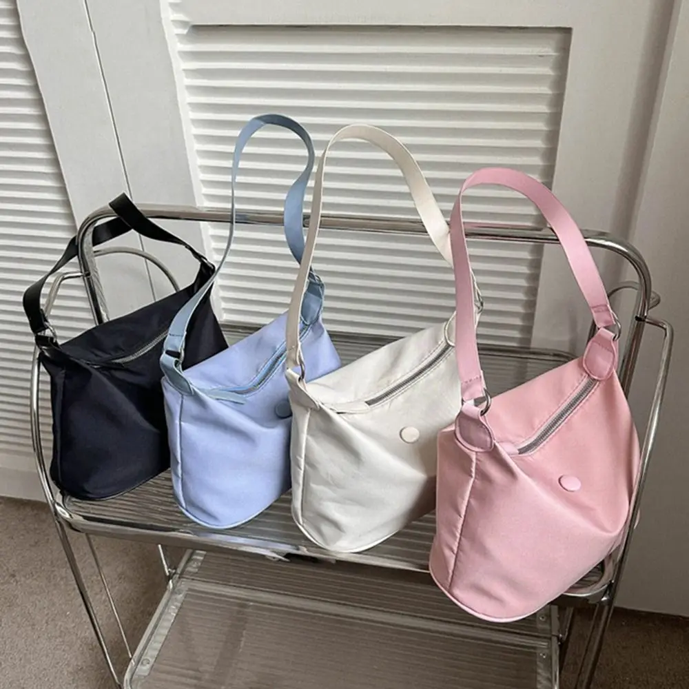 Solid Color Handbag Casual Large Capacity Oxford Cloth Shoulder Tote ...