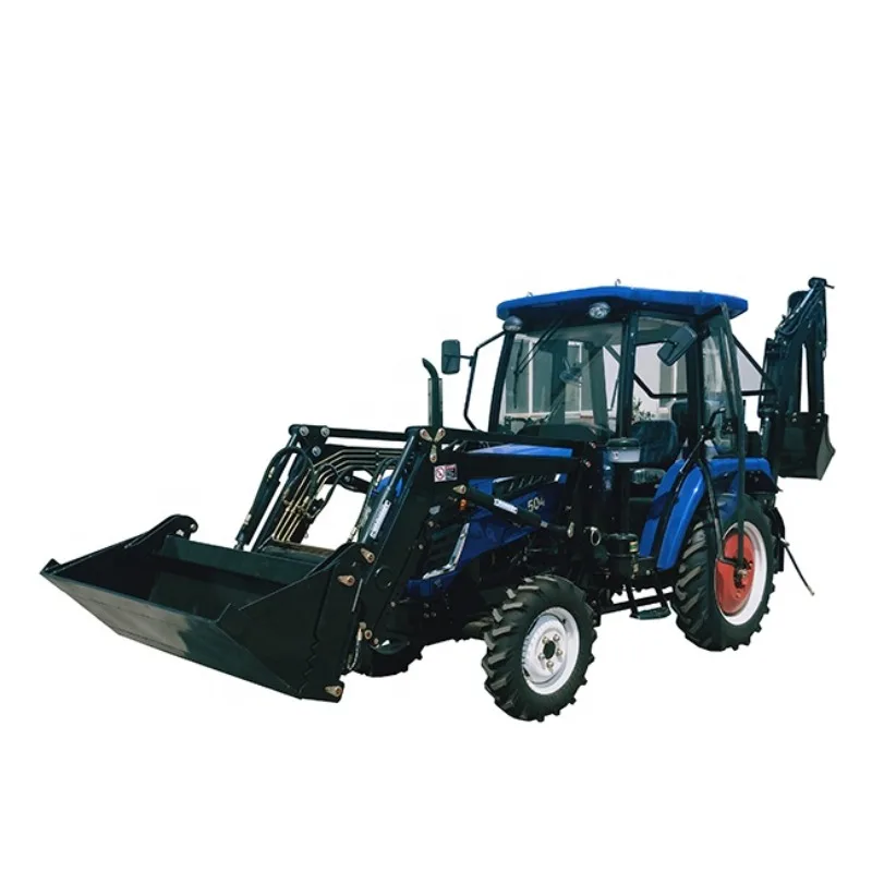 Tractor-con-cargador-frontal-y-retroexcavadora-personalizada-40HP-50HP ...