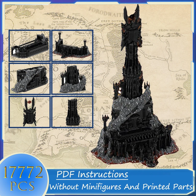 Ring-Movie-Series-Building-Block-UCS-Barad-Dur-Architecture-Black-Wall ...