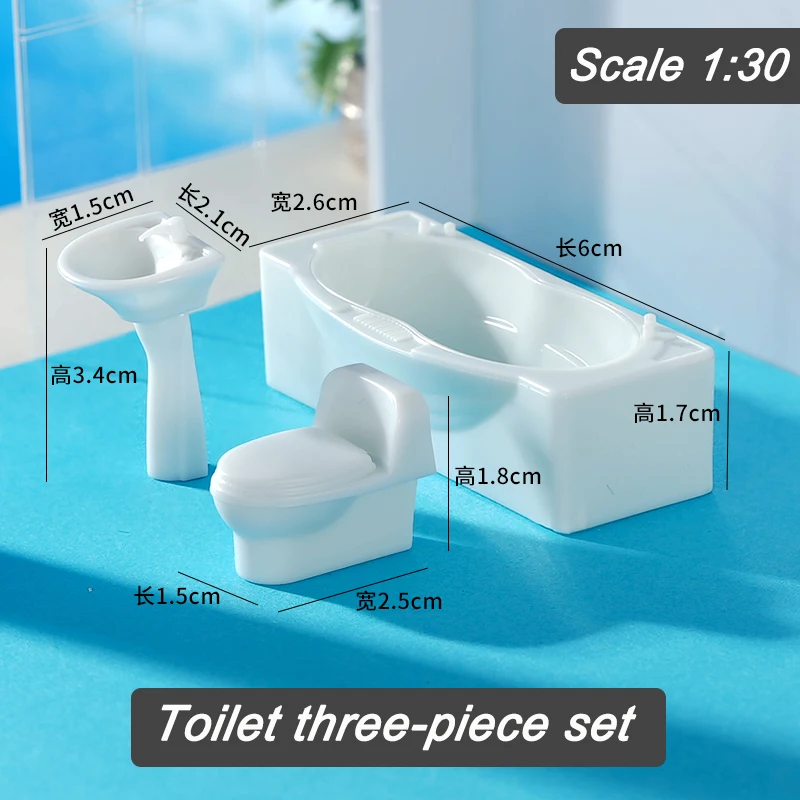 Scale 1:30 Simulation Miniature Bathroom Toilet Model Set For Making ...