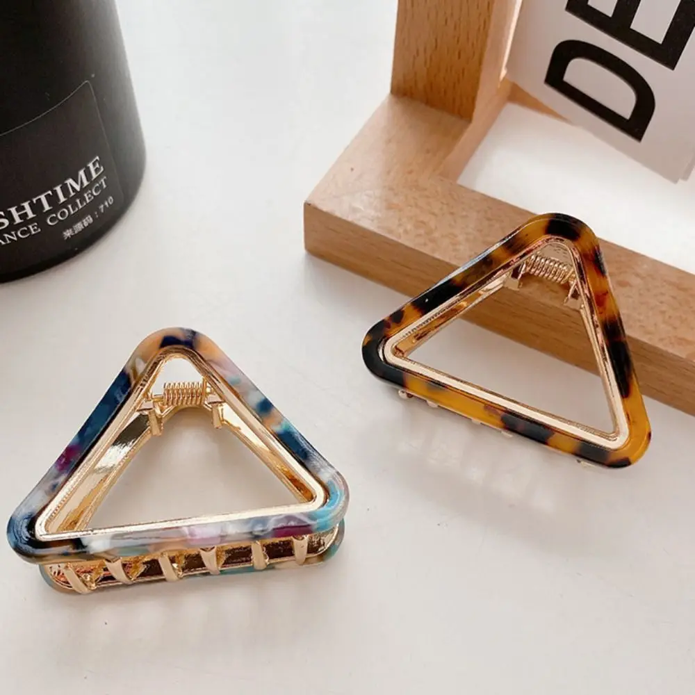Multicolor-Acetic-Acid-Hair-Claw-Small-Size-Hair-Clip-Triangle-Hair ...