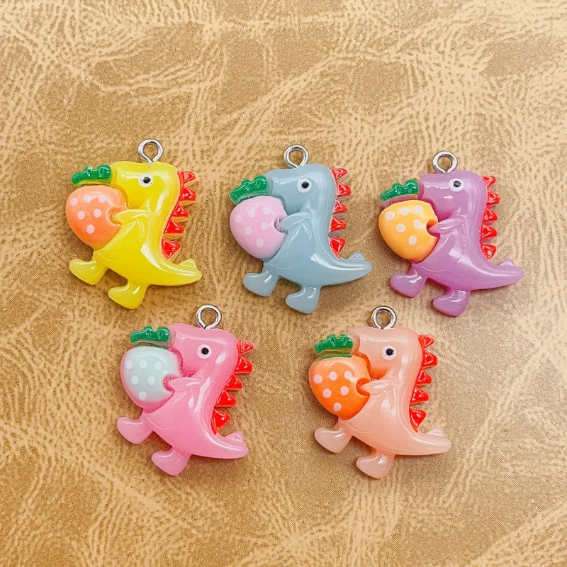 10pcs-Mix-Cartoon-Animal-Kawaii-Resin-Dinosaur-Charms-For-Earring ...