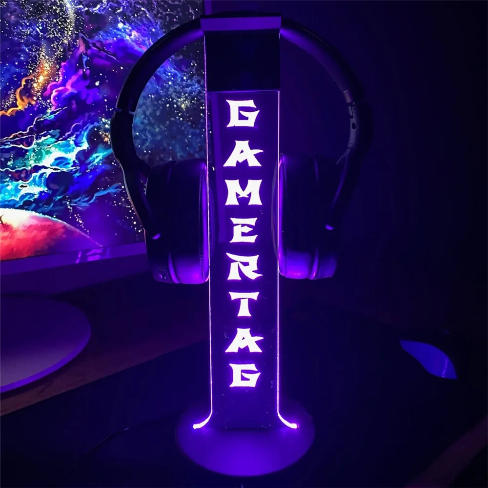 Personalized-LED-Neon-Sign-Lamp-Headphone-Stand-Custom-Gamertag-3D ...