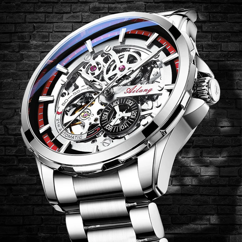 Unique Design AILANG Skeleton Dial Watch Men Luxury Brand Automatic ...