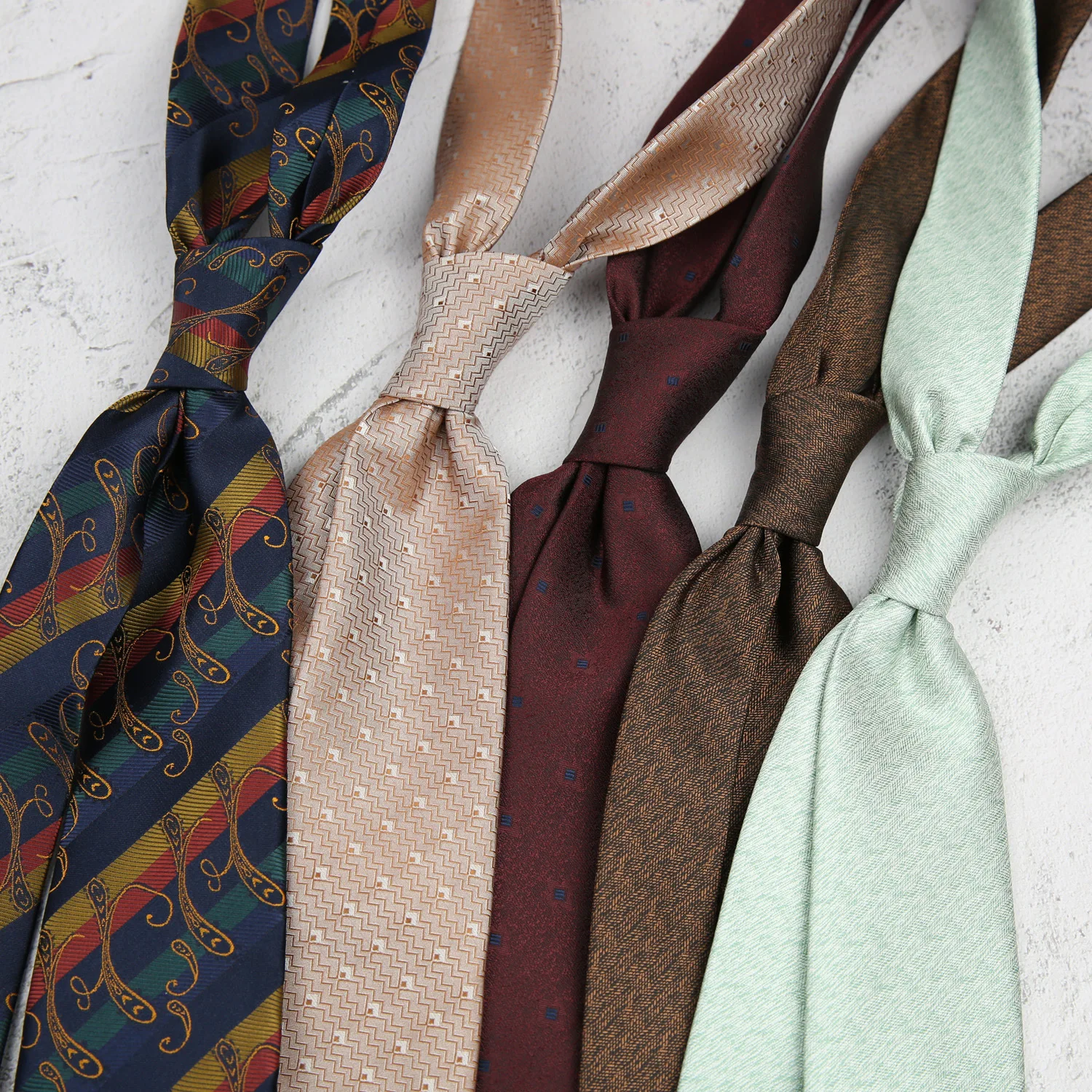 Men Neck Ties 8cm Polyester Tie For Man Luxury Vintage Design Print ...