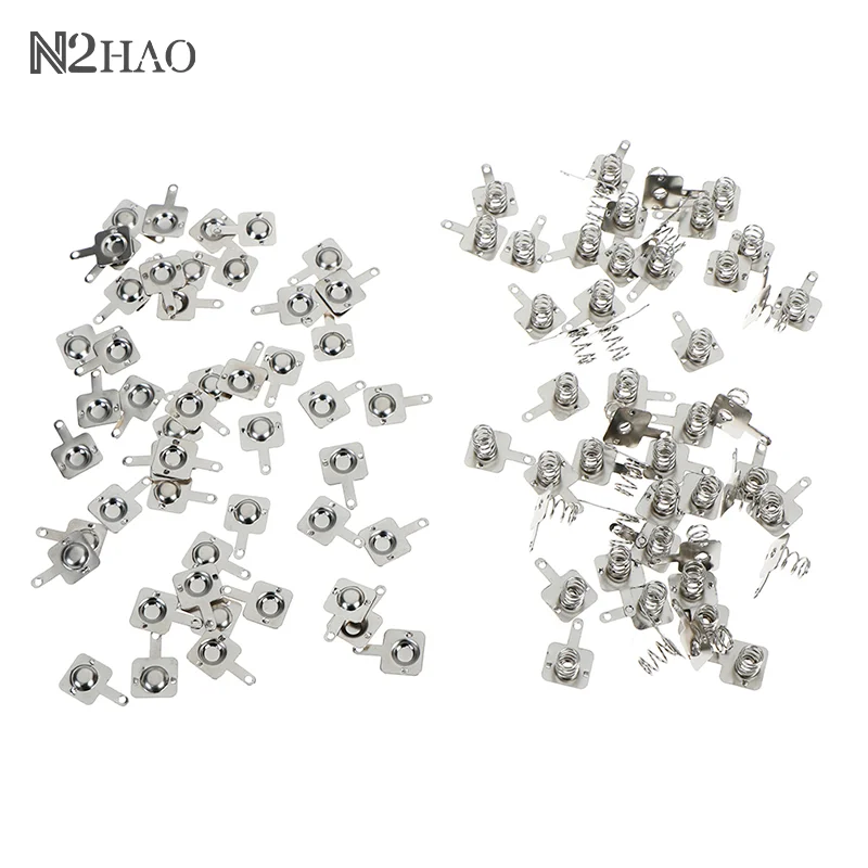 50Pairs-Silver-Spring-Battery-Shrapnel-Positive-and-Negative-Contact ...