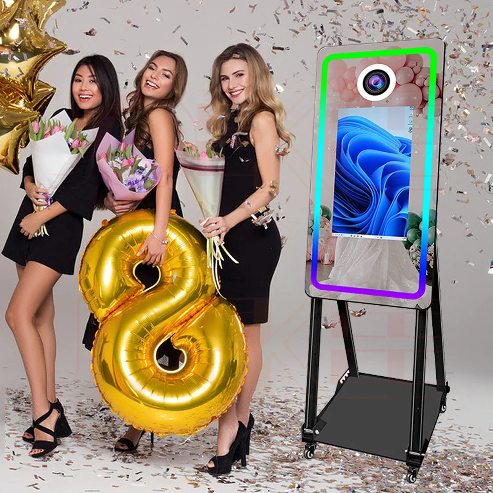 40inch Magic Mirror Photo Booth 21.5inch Touch Screen DSLR Photo Booth ...