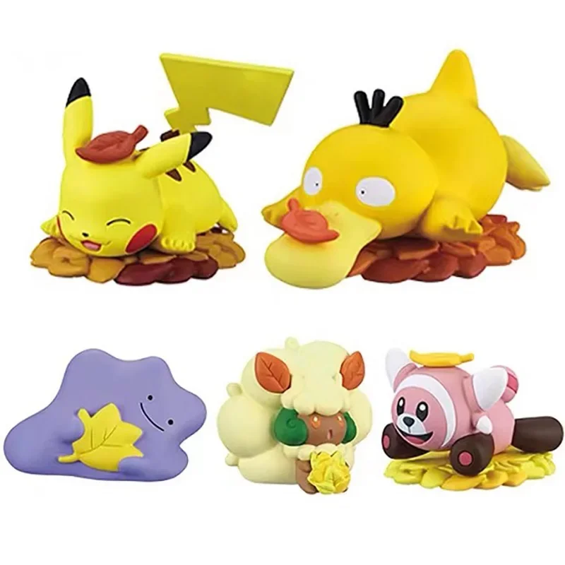Genuine Autumn Series Gashapon Toys Pikachu Whimsicott Ditto Stufful ...