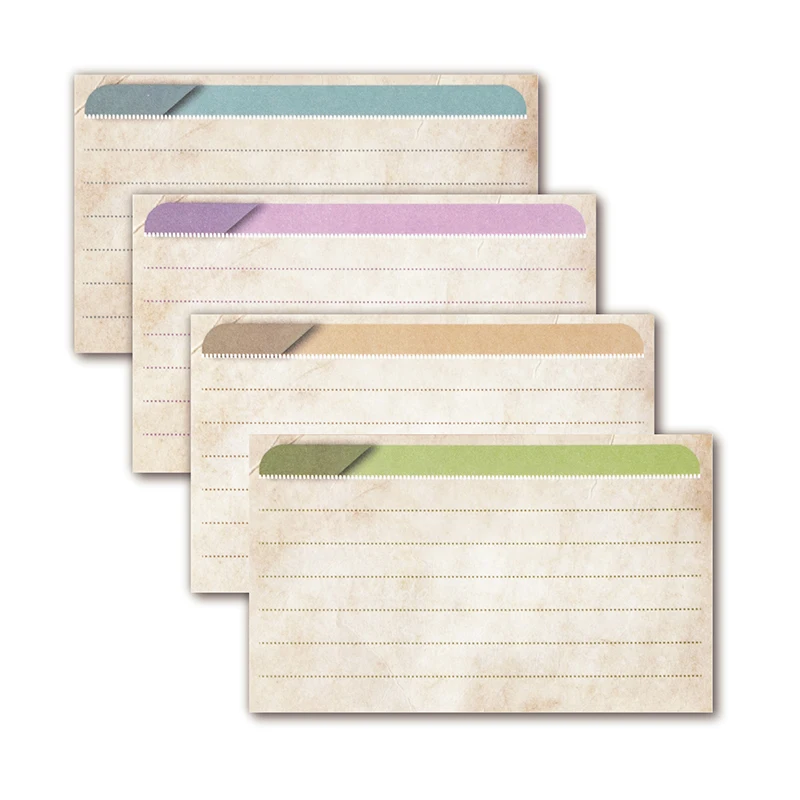 40-sheets-set-index-card-3-x5-Nostalgic-classic-four-color-message-card ...