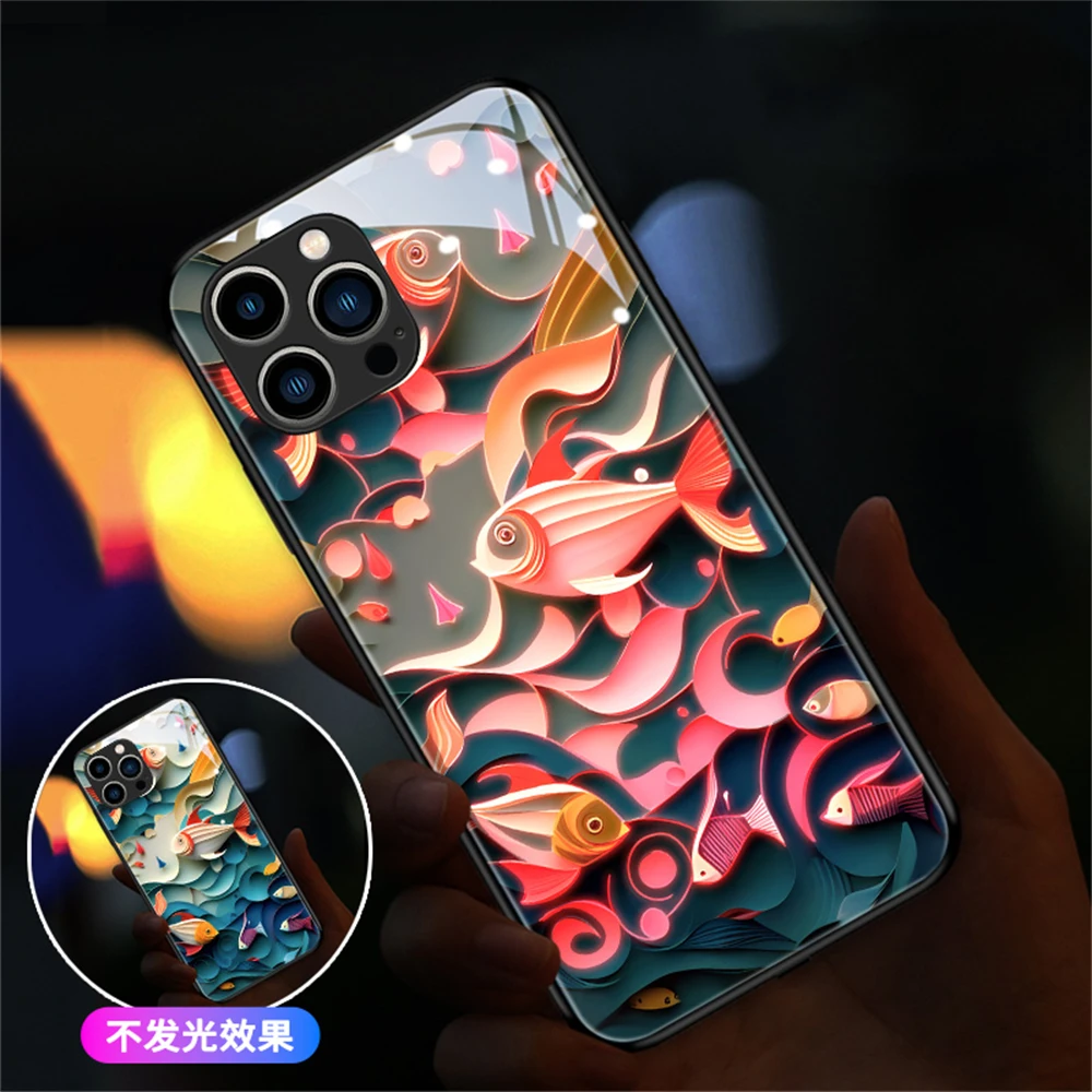 Paper-Folding-Design-Led-Light-Phone-Case-Call-Flash-For-iPhone-15-14 ...