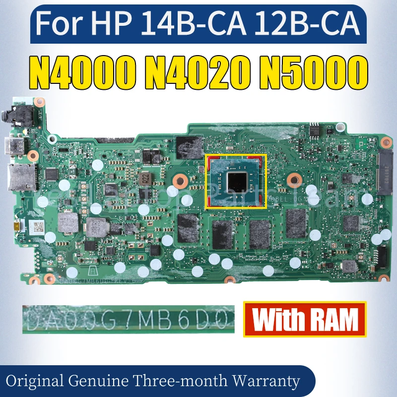 DA00G7MB6D0-For-HP-14B-CA-12B-CA-Laptop-Mainboard-N4000-N4020-N5000 ...