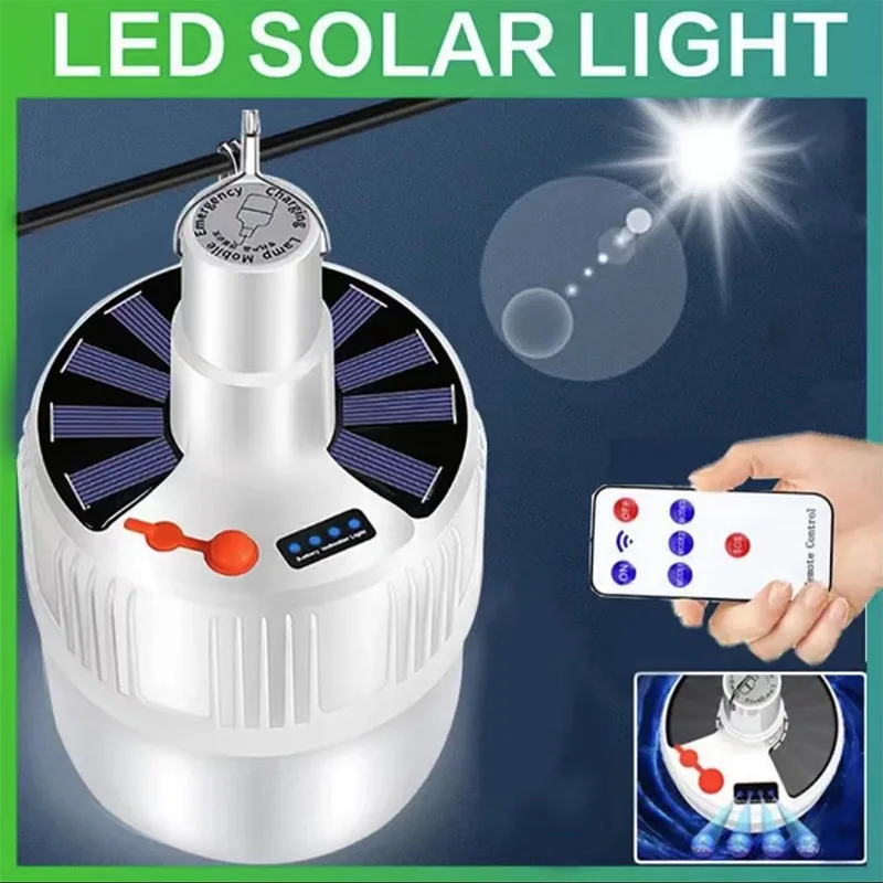 Solar Light Bulb Camping Solar LED Light USB Rechargeable 5Lighting ...