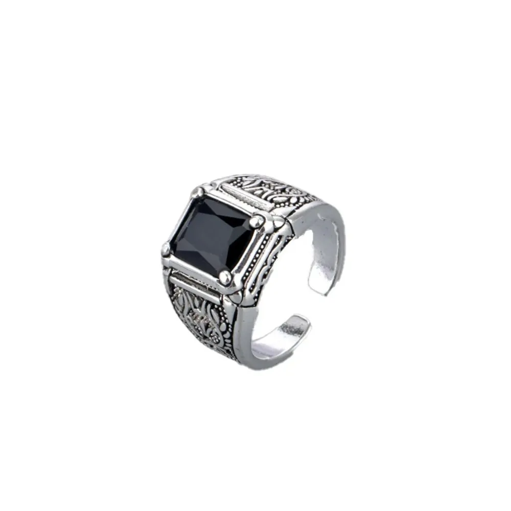 Simple-Retro-Fashion-Black-Crystal-Men-s-Ring-Personalized-Creative ...