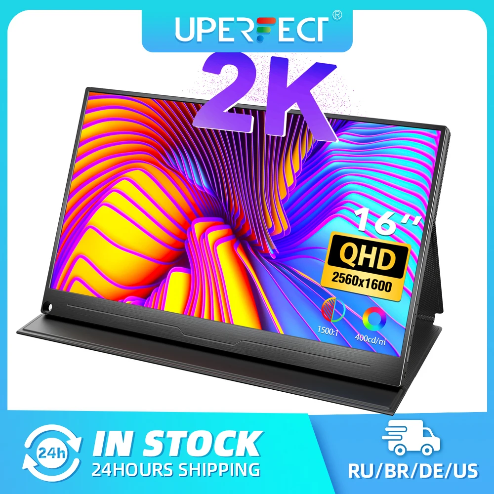 UPERFECT-2K-Monitor-Port-til-16-Polegada-100-sRGB-400Cd-m-IPS-Tela-de ...