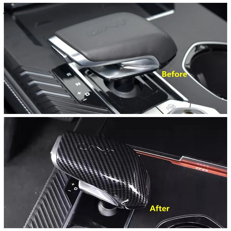 Center Control Shifter Box Panel / Transmission Gear Head Handle Knob ...