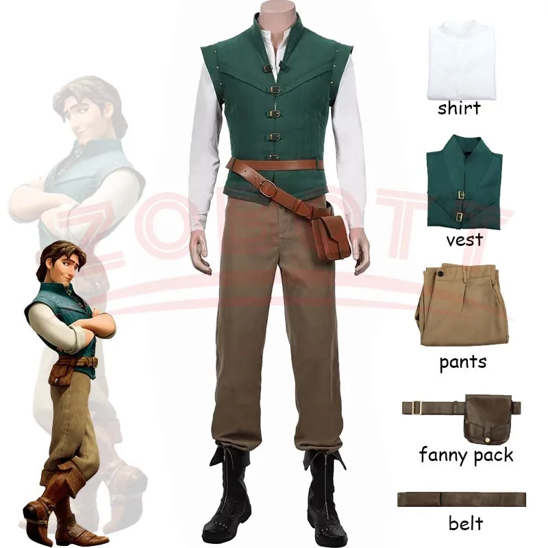 Tangled-Rapunzel-Cosplay-Traje-para-Adulto-Anime-Flynn-Rider-Halloween ...