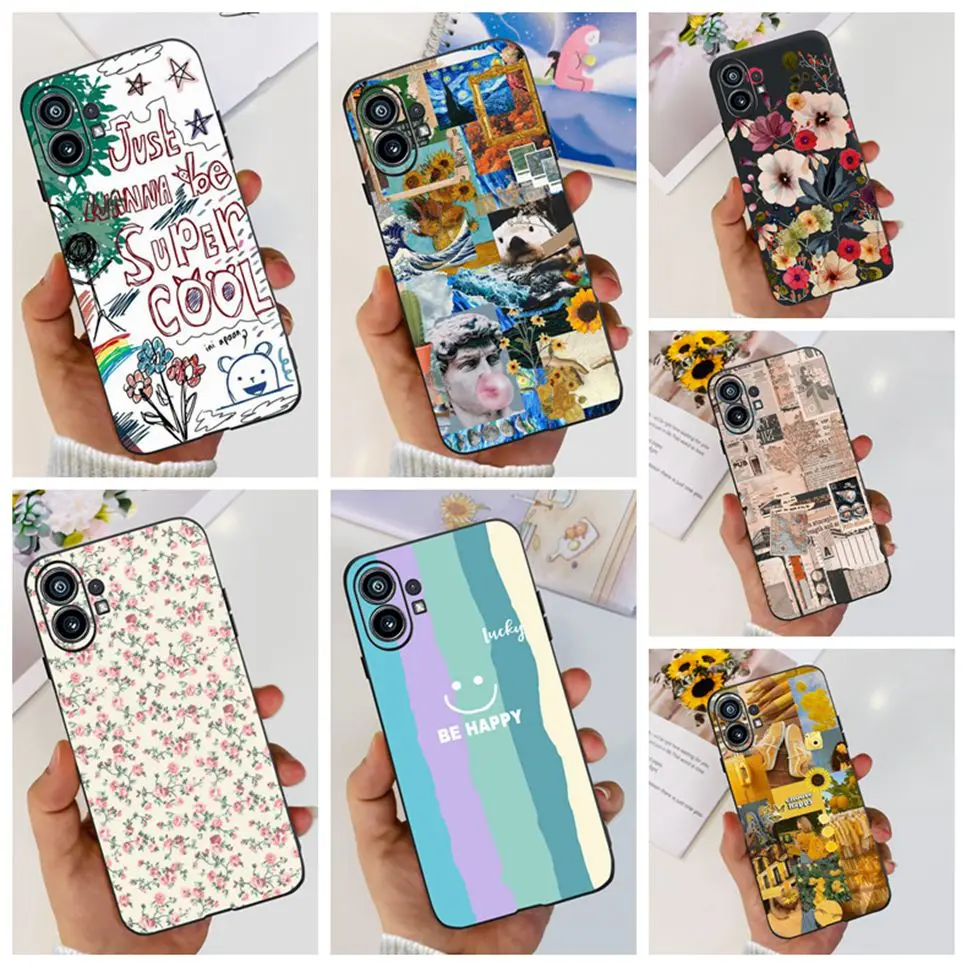 Nothing Phone 1 Case A063 Cute Cartoon Beautifull Painted Black ...