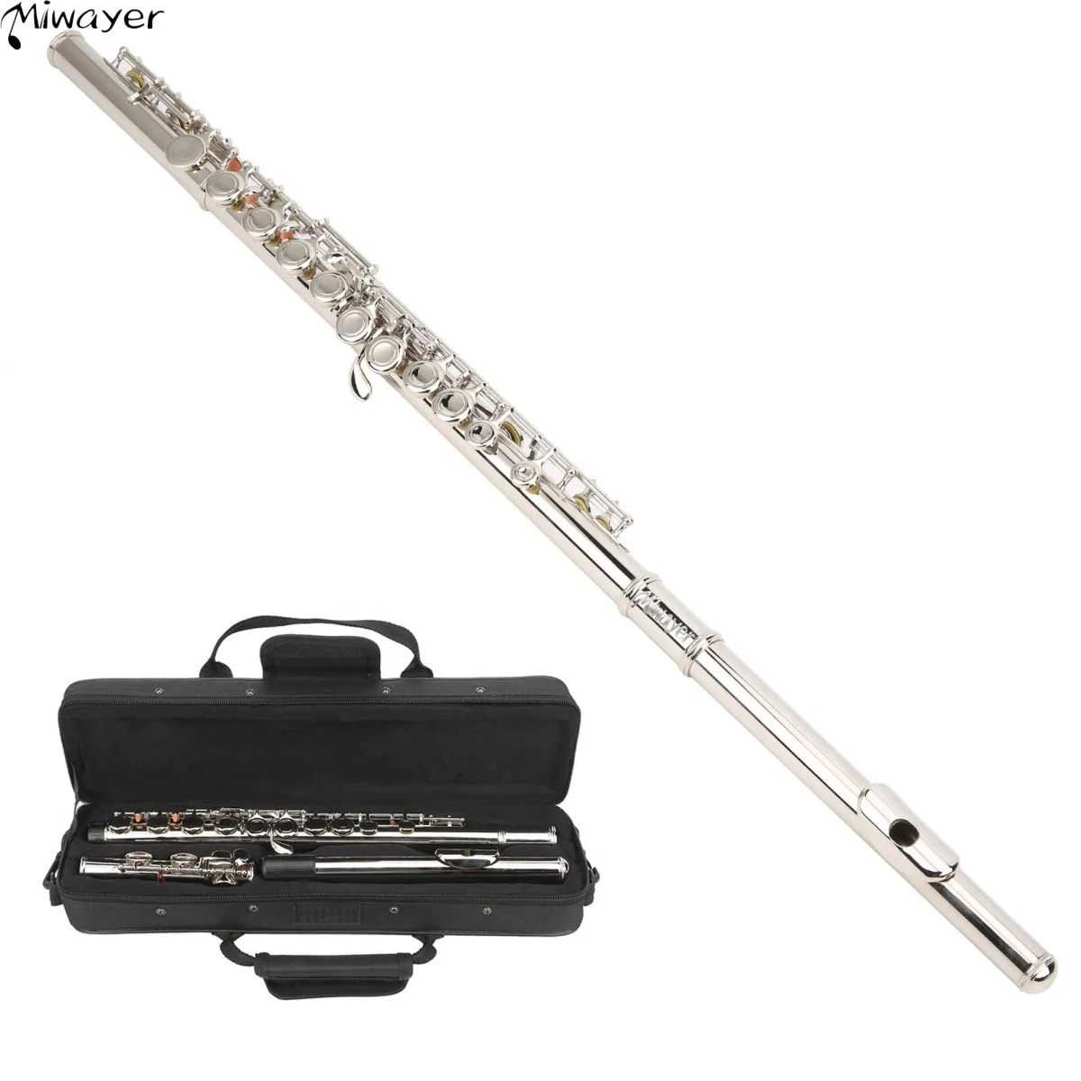 Miwayer-16-Closed-Open-Holes-C-Key-Professional-Transverse-Flute ...