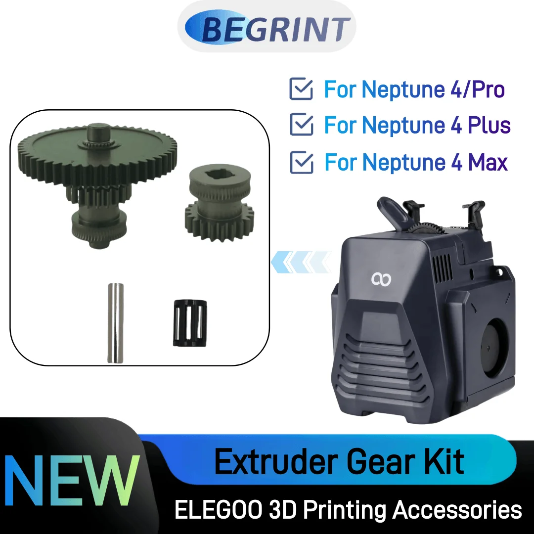 Neptune 4/Pro/Plus/Max Extruder Gear Kit Hardened Mold Steel Upgrade ...