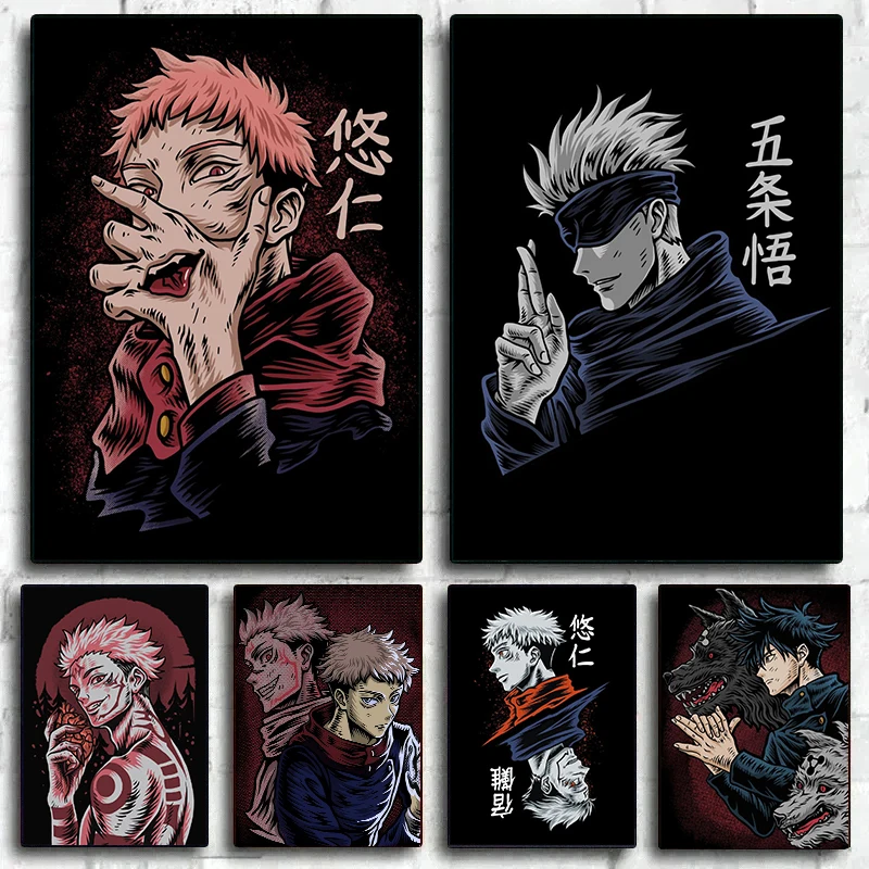 Japan Classic Anime Jujutsu Kaisen Satoru Gojo JJK Poster Canvas ...